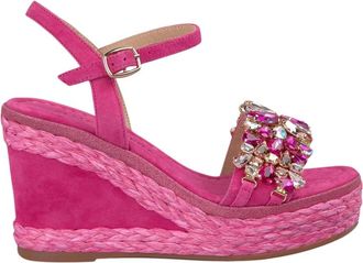 Alma En Pena Alma EN Pena, Femme, Chaussures, Rose, Taille: 37 EU D&eacute;tails de bijoux de sangle en coin