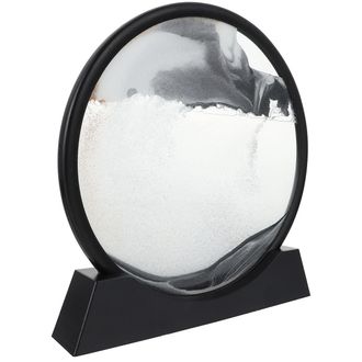 TOPBATHY 3D Sandlandschaftsgem&auml;lde mit Flie&szlig;endem Sand 5 Zoll Schwarzer Rahmen Dekoration f&uuml;r B&uuml;ro und Wohnbereich