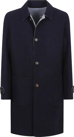 Eleventy Manteau Au Genou - Bleu