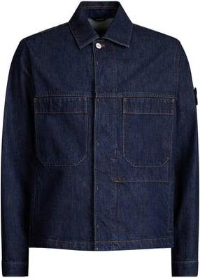 Stone Island Veste denim &agrave; col classique en coton
