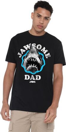 Jaws Fathers Day Jawsome Dad Unisex T-Shirt, Schwarz, Schwarz, 3XL