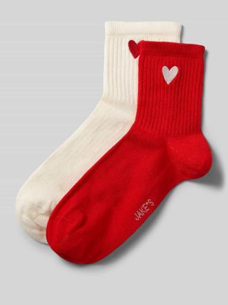 Jake*s Casual Socken mit Label-Print im 2er-Pack