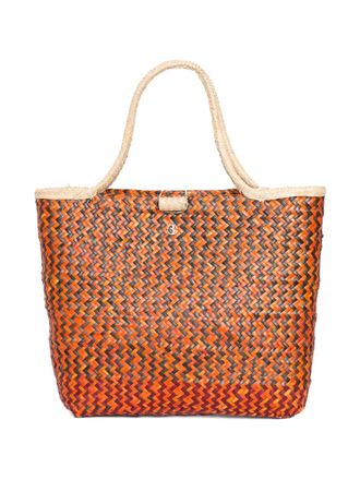 Brigitte sac de plage Dandá à motif zig-zag - Orange