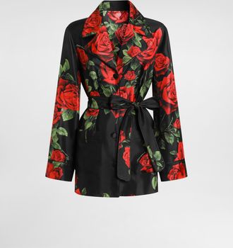 Dolce & Gabbana Hemd Vanity Aus Twill Mit Rosen-print - Frau Blusen Und Tops Multicolor 36