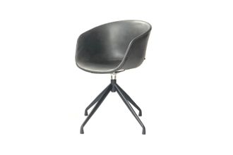 KAWOLA Esszimmerstuhl Kunstleder Grau Dani Drehstuhl, Schreibtischstuhl Modern, Esstisch St&uuml;hle, Design Stuhl mit Drehfunktion