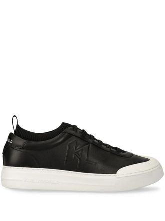 Karl Lagerfeld baskets en daim à logo embossé - Noir
