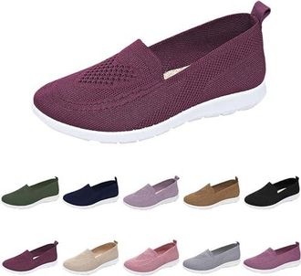Generic Slip On Sneakers pour femme - Confortables et respirantes - Sandales orthop&eacute;diques douces et l&eacute;g&egrave;res - Antid&eacute;rapantes - Chaussures de sport Breeze - C