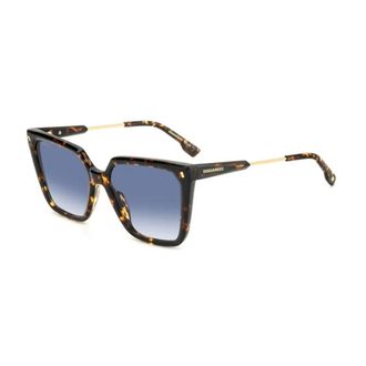 Dsquared2 Moderne eckige Sonnenbrille mit k&uuml;hlem Profil - - Accessories - Damen - Braun - 57 MM