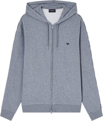 Emporio Armani EA7 - Hoodie mit durchgehendem Rei&szlig;verschluss f&uuml;r Herren (Grau meliert)