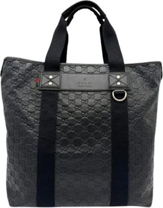 Gucci Pre-owned Vintage Leder Tote Bag - - Pre-owned - Herren - Schwarzk - ONE SIZE