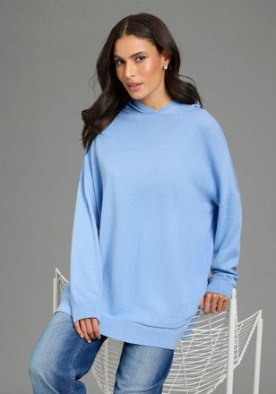 Flashlights Kapuzenpullover mit 3/4 &Auml;rmeln und lockerem Schnitt, Viskosemischung