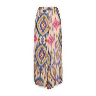 Elena Miro Bedruckte Viskosehose - - Trousers - Damen - Lila - 2XL