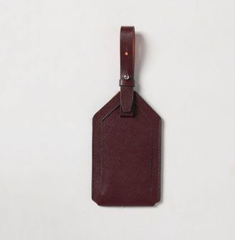 Paul Smith Porte-cl&eacute;s en cuir de veau Saffiano avec &eacute;tiquette dadresse