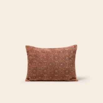 Madura Housse De Coussin Solaya Terre dargile - ORANGE