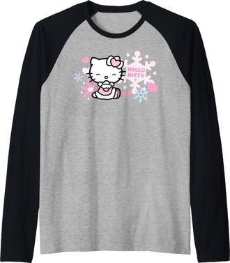 Hello Kitty Charmmy Love Hearts S&uuml;&szlig;e Valentinstagsgr&uuml;&szlig;e XOXO Retro Raglan
