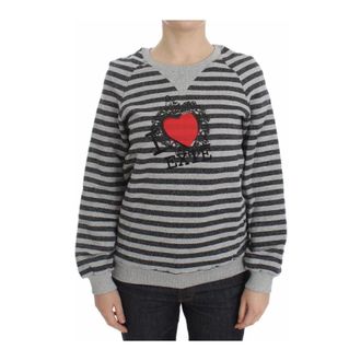 Exte Gestreifter Pullover mit Rundhalsausschnitt - - Sweatshirts & Hoodies - Damen - Grau - S