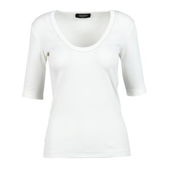 Fabiana Filippi Elegantes Baumwoll Elasthan T-shirt - - Tops - Damen - Wei&szlig; - M