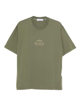 Stone Island logo-print T-shirt - Vert