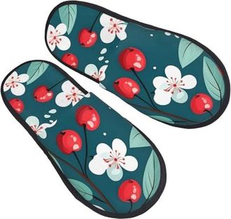 Generic Feuilles De Cerisier Unisexe Pantoufles Doux Chaussures De Maison L&eacute;g&egrave;res Chaussons Pour Maison Automne Hiver M