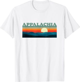 Giant Step Design Co. Appalachia Retro Outdoor Sunset - Blue Ridge Mountains T-Shirt