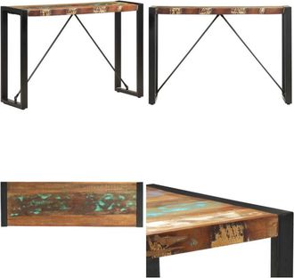 vidaXL Konsolentisch 110x35x76 cm Massives Altholz - Industriel Stil - Wohnzimmer Dekoration - Altholzm&ouml;bel - Sideboard - Kommode - Home & Living