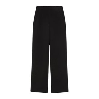 Max Mara Schwarze Weite Bein Matrosenstil Hose - - Trousers - Damen - Schwarzk - XS