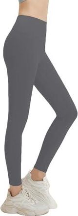 Generic Legging de sport pour femme - Noir - En polyester - Long - Opaque - Pantalon de yoga - Taille haute - Push Up - Pantalon de yoga - Pantalon de sport s