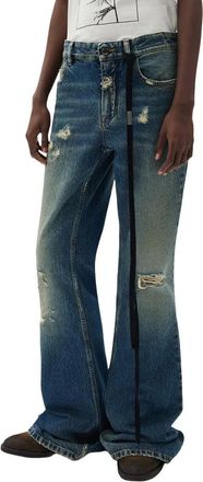 Ann Demeulemeester Femme, Jeans, Bleu, Taille: W26 Jean Bootcut Cinq Poches