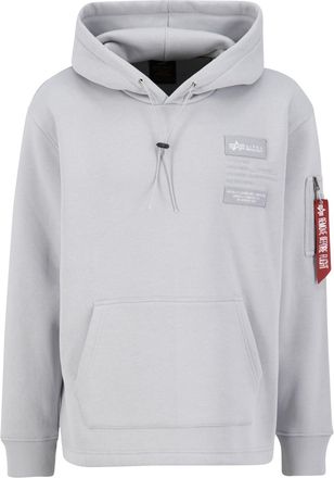 Alpha Industries Herren Patch LF Hoody Kapuzenpullover, 666-Pastelgrau, M