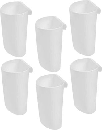 BESPORTBLE 6 St&uuml;ck H&auml;ngek&ouml;rbe Kunststoff Aufbewahrungsk&ouml;rbe Wei&szlig; Platzsparend Abnehmbar F&uuml;r Salon Spa Haushalt Organizer Eimer F&uuml;r Pflege Zubeh&ouml;r