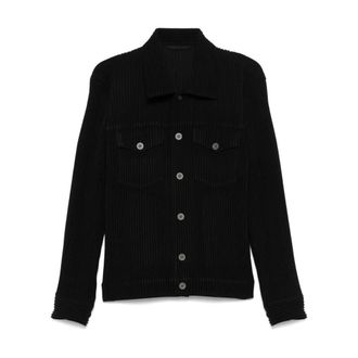 Issey Miyake Homme, Vestes, Noir, Taille: L Blouson L&eacute;ger Effet Laine