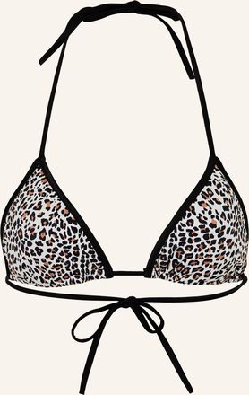 HUGO BOSS Hugo Triangel-Bikini-Top Monogram weiss