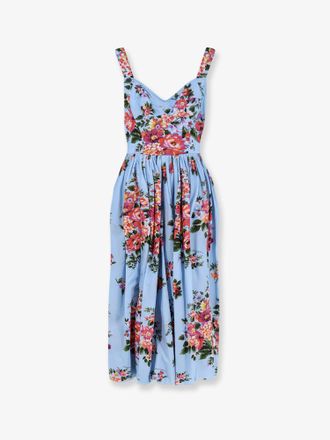 Dolce & Gabbana Cotton dress with Bouquet Flowers print - DOLCE & GABBANA - gender_Woman
