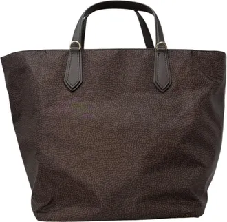 Borbonese Borsa Shopping Medium - Femme - Sacs - Brun - Taille: ONE Size
