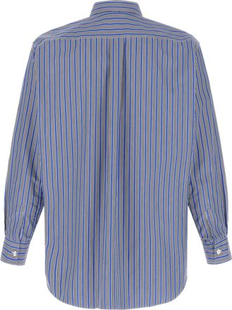 Comme Des Gar&ccedil;ons Striped Cotton Shirt - Blue