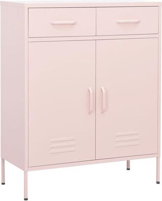 vidaXL Lagerschrank Rosa 80x35x101,5 cm Stahl - Vidaxl