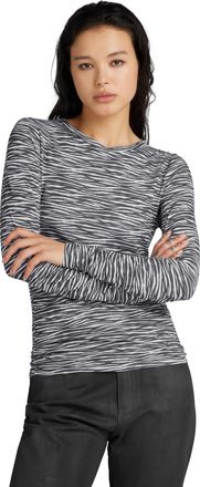 G-Star G-Star RAW Damen G Zed Allover Slim Top, Mehrfarben (Grey Asphalt g zed D24523-C565-G430), S