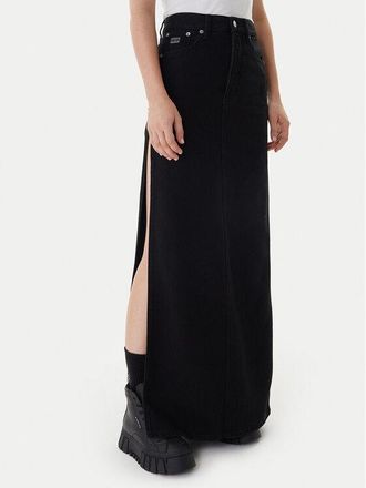 Tommy Jeans Jeansrock DW0DW22119 Schwarz Regular Fit