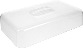 Amosfun Transparente Kuchenabdeckung aus Kunststoff, Rechteckige Lebensmittelabdeckung, Gro&szlig;e Tragbare Dessert-ausstellungsabdeckung (27 X 17 X 6 cm)