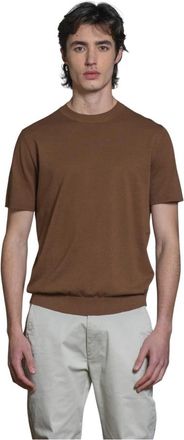 IMPURE Samuel Cotone Strickpullover mit kurzen &Auml;rmeln - - Knitwear - Herren - Braun - M
