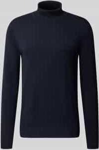 Christian Berg Regular Fit Strickpullover aus Baumwoll-Woll-Mix mit Rollkragen