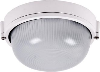 Brilliant Silvester Au&szlig;enwand und Deckenleuchte, 1x E27 maximum 60 W, Metall Glas, wei&szlig; 96106/05