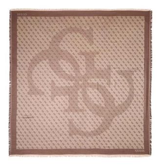 Guess &eacute;charpe Eco Erica Kefiah 120x120 Brown Logo brun