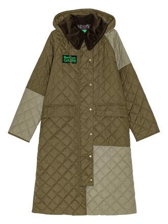 Ganni x Barbour doudoune &agrave; capuche - Vert