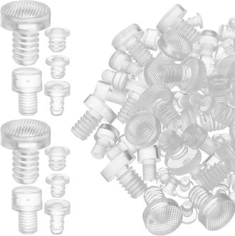SOLUSTRE 100 St&uuml;ck Transparente M&ouml;belpuffer und Schrankt&uuml;rpuffer Ger&auml;uschd&auml;mpfende Antikollisions Auflagen Stabile M&ouml;belf&uuml;&szlig;e f&uuml;r Schr&auml;nke und Tische Universell