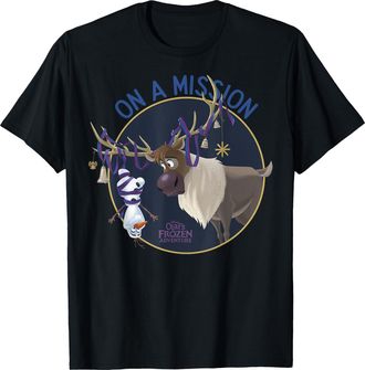 Disney Die Eisk&ouml;nigin, Olaf Sven, Bandglocken, Kreis-Design T-Shirt