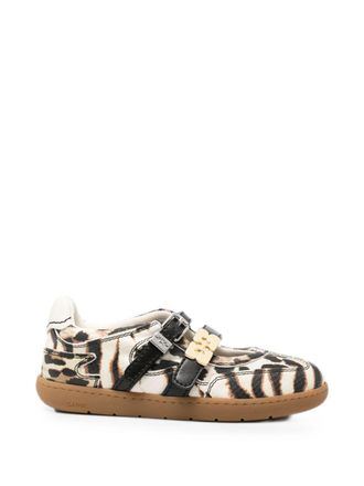 Ganni Ballerines &agrave; imprim&eacute; z&egrave;bre