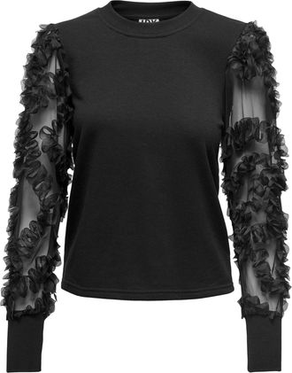 Jacqueline de Yong JdY Damen Jdyfairview L/S JRS Sweatshirt, Schwarz, S EU