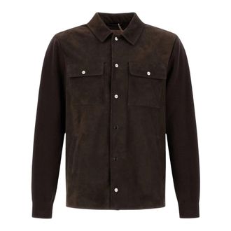 Herno Strick- und Wildleder-Hybridhemdjacke - - Jackets - Herren - Braun - L