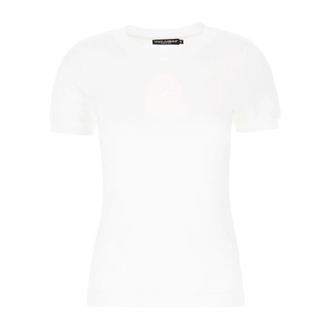 Dolce & Gabbana Jersey T-Shirt - - Tops - Damen - Wei&szlig; - S